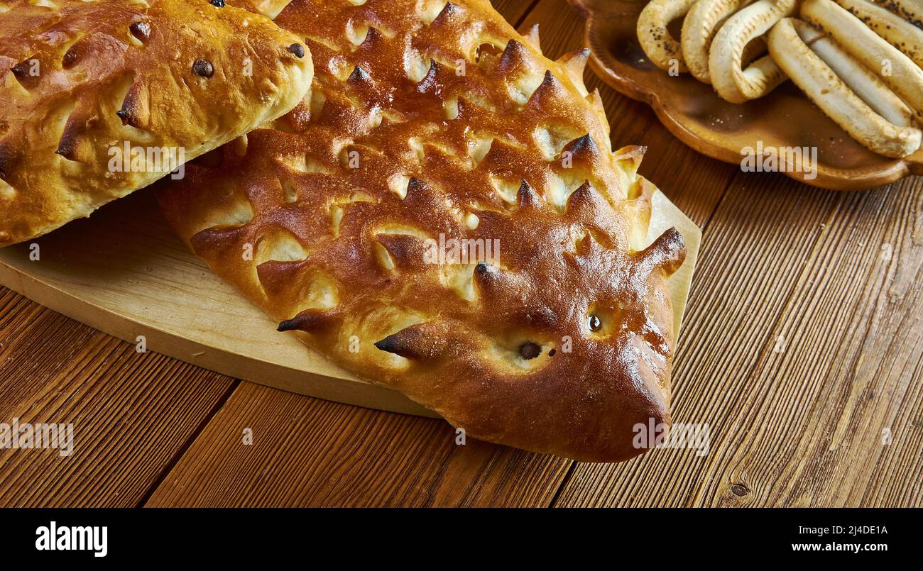 Children's pies figurines hedgehogs clope up Stock Photo - Alamy