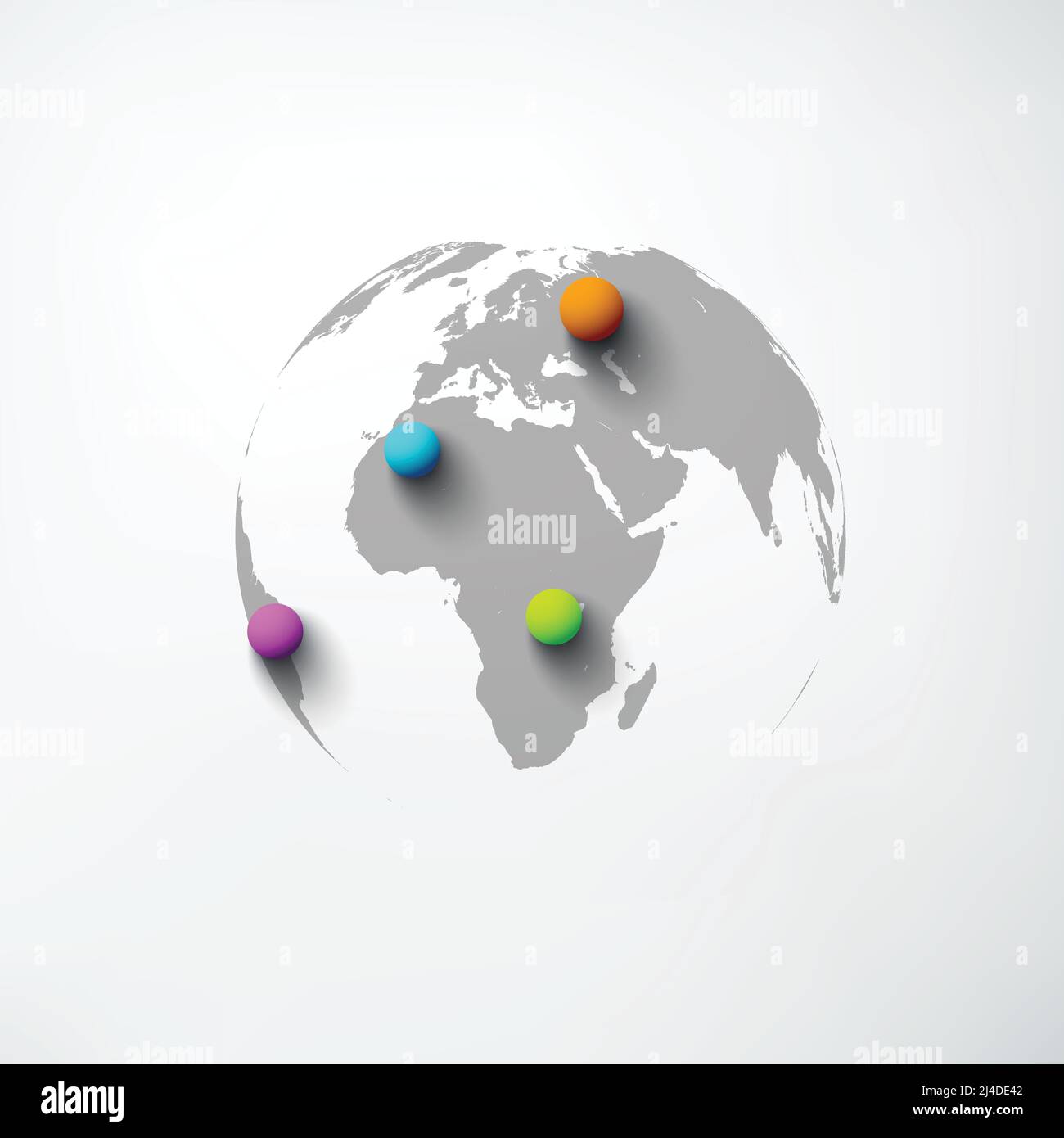 Map pins on white shadow hi-res stock photography and images - Alamy