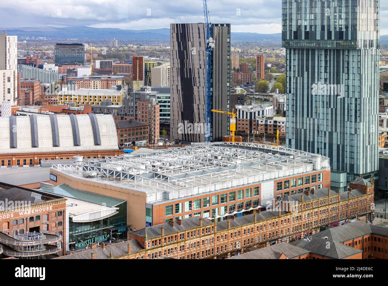 Manchester views. Manchester Central (left), Odeon cinema (centre ...