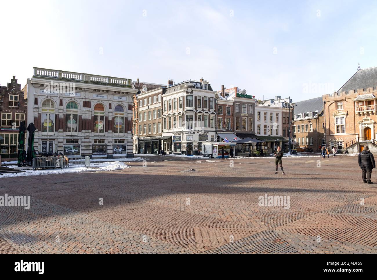fine old buildings around the main square in the centre of haarlem ...