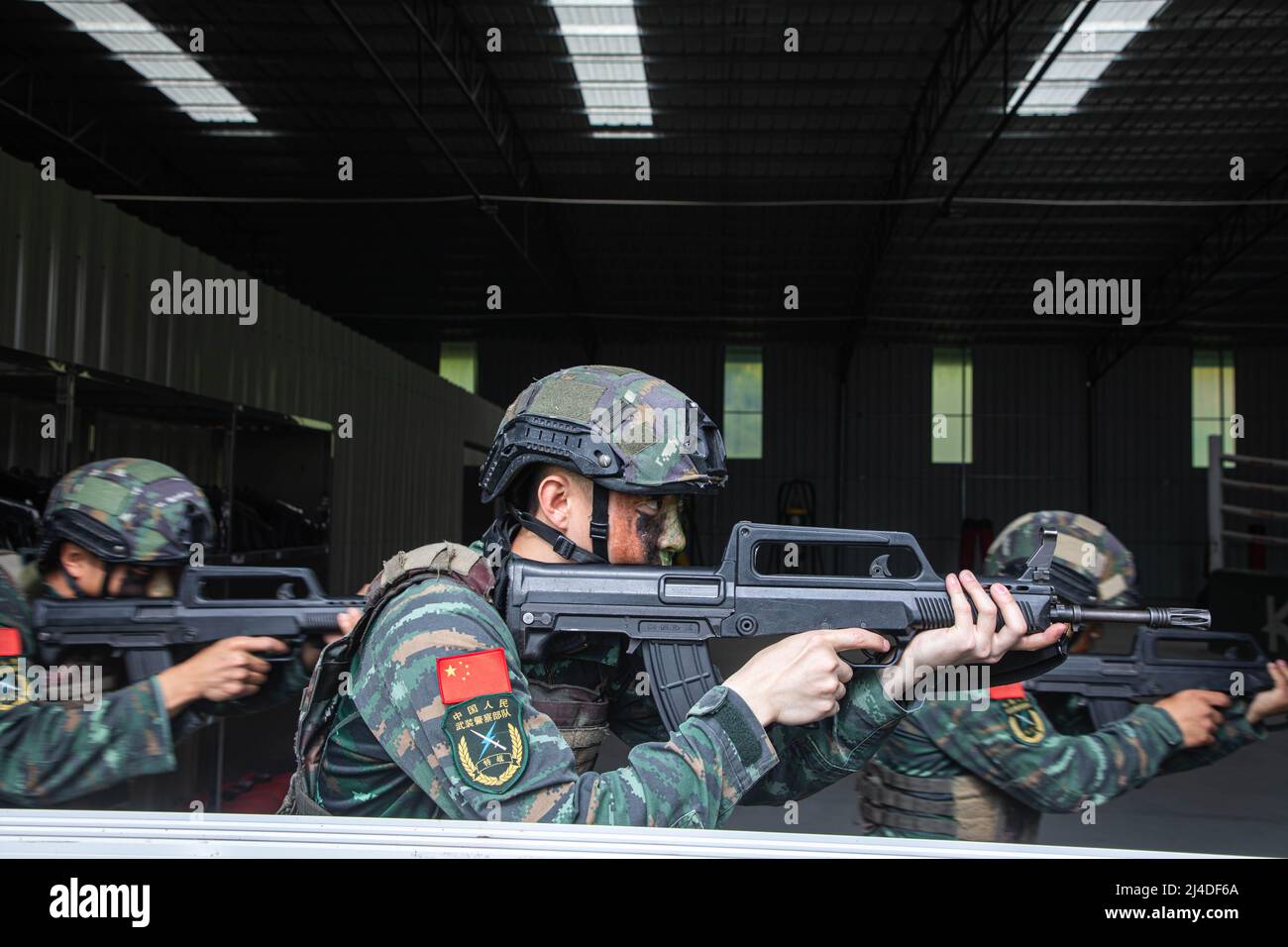 HEZHOU, CHINA - APRIL 14, 2022 - Members of special operations unit of ...