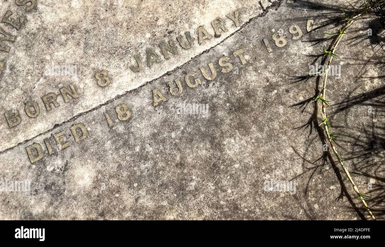 Cracked tombstone hi-res stock photography and images - Alamy