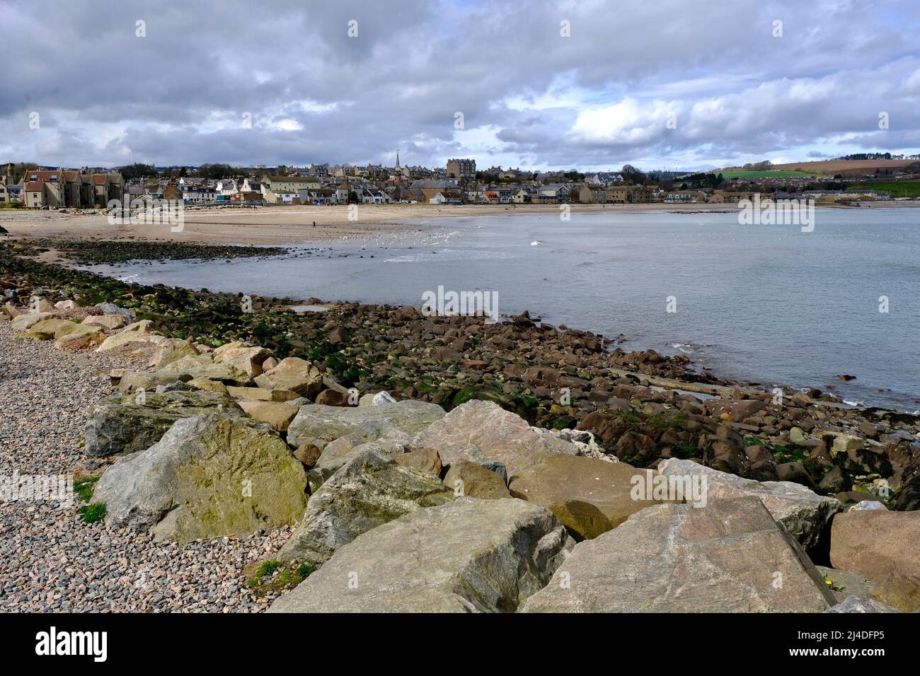 Stonehaven Aberdeenshire Scotland general harbour beach and sea scapes ...