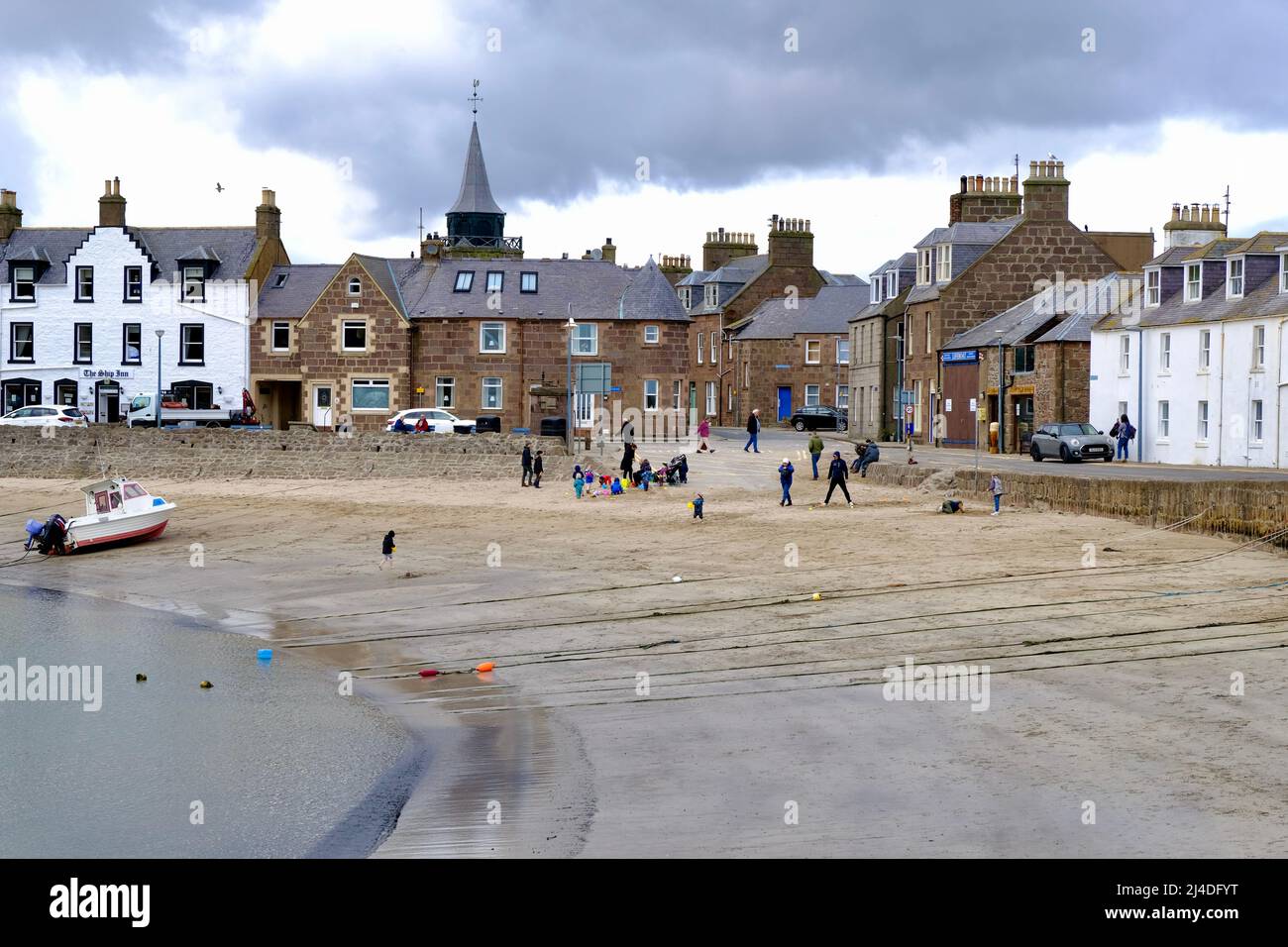 Stonehaven Aberdeenshire Scotland general harbour beach and sea scapes ...