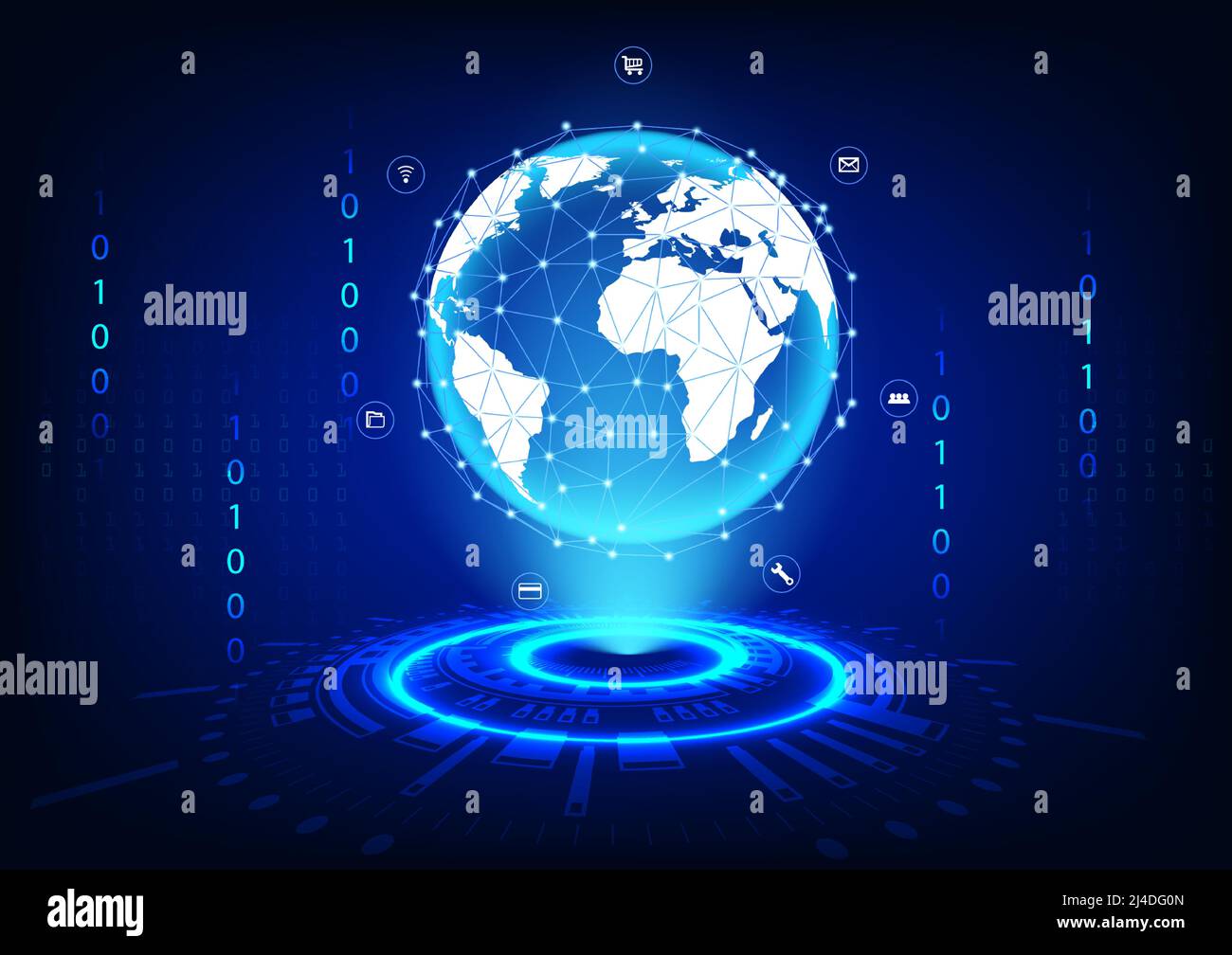 graphics design concept hitech technology network connection future ...