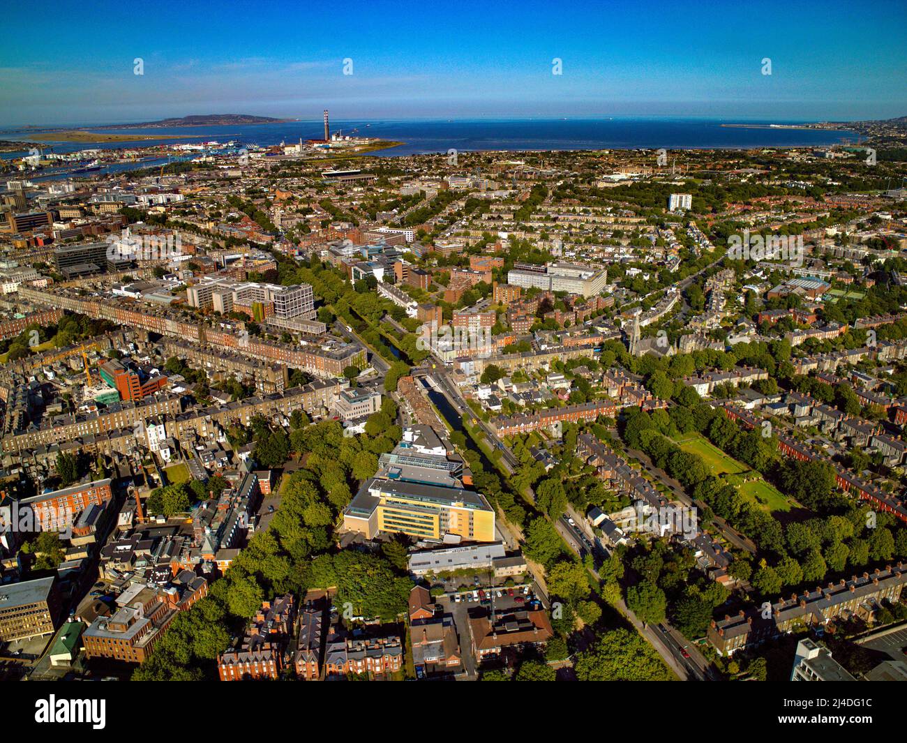 Dublin city, aerial view Stock Photo - Alamy