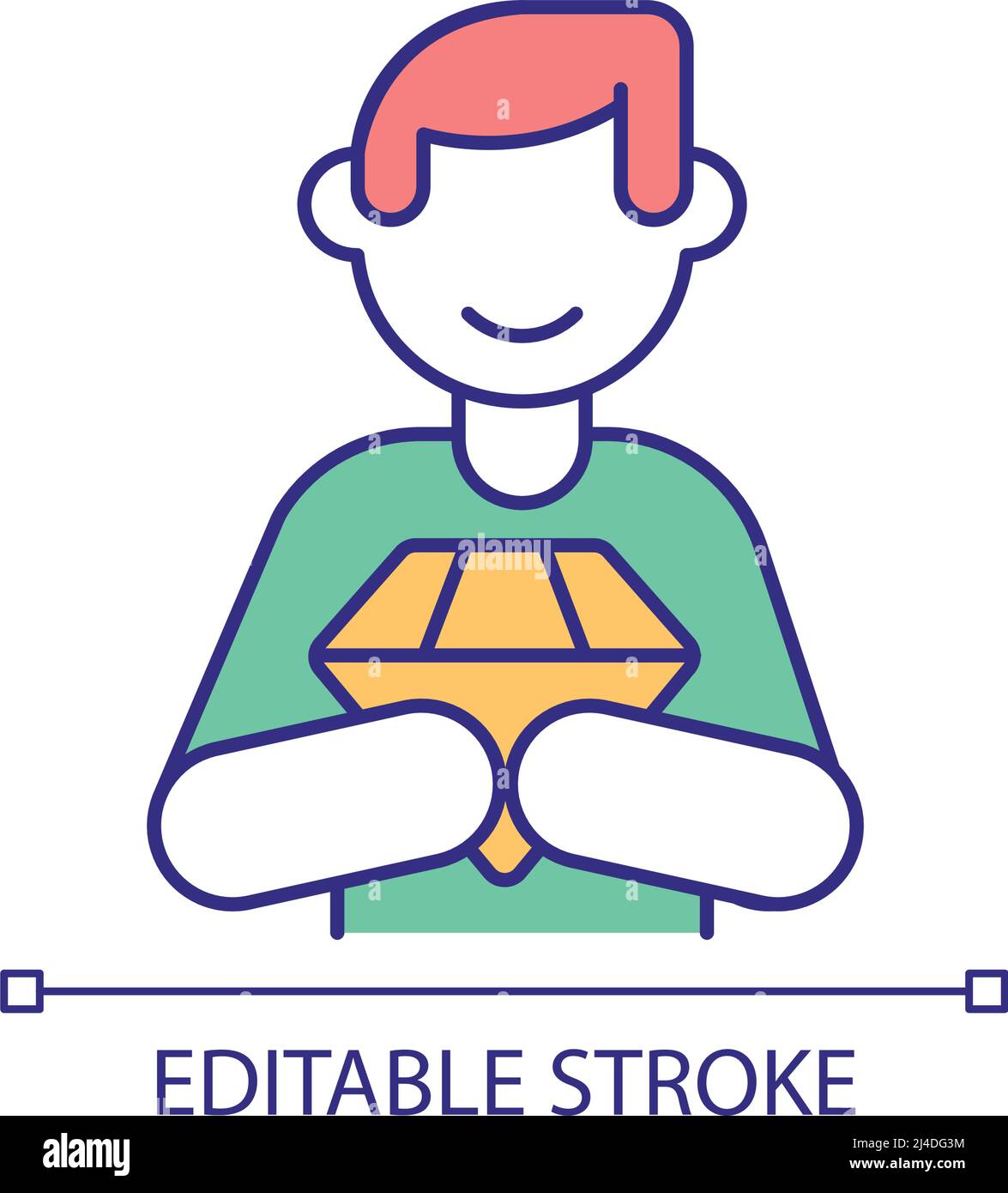 Obtain treasure RGB color icon Stock Vector Image & Art - Alamy