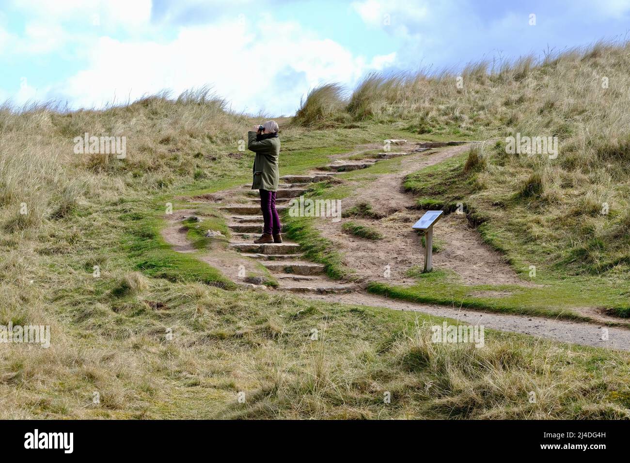 St Cyrus National Nature Reserve Aberdeenshire with protected landscape ...