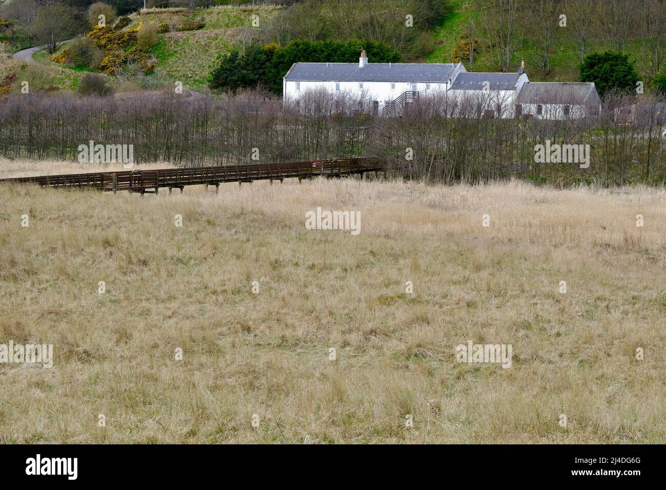 St Cyrus National Nature Reserve Aberdeenshire with protected landscape ...