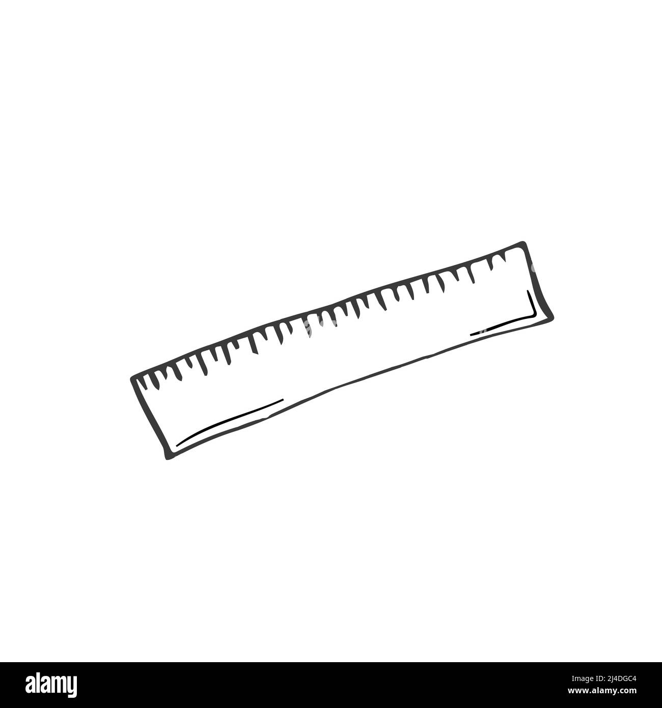 Vector illustration. Ruler icon isolated on white background. Office ...