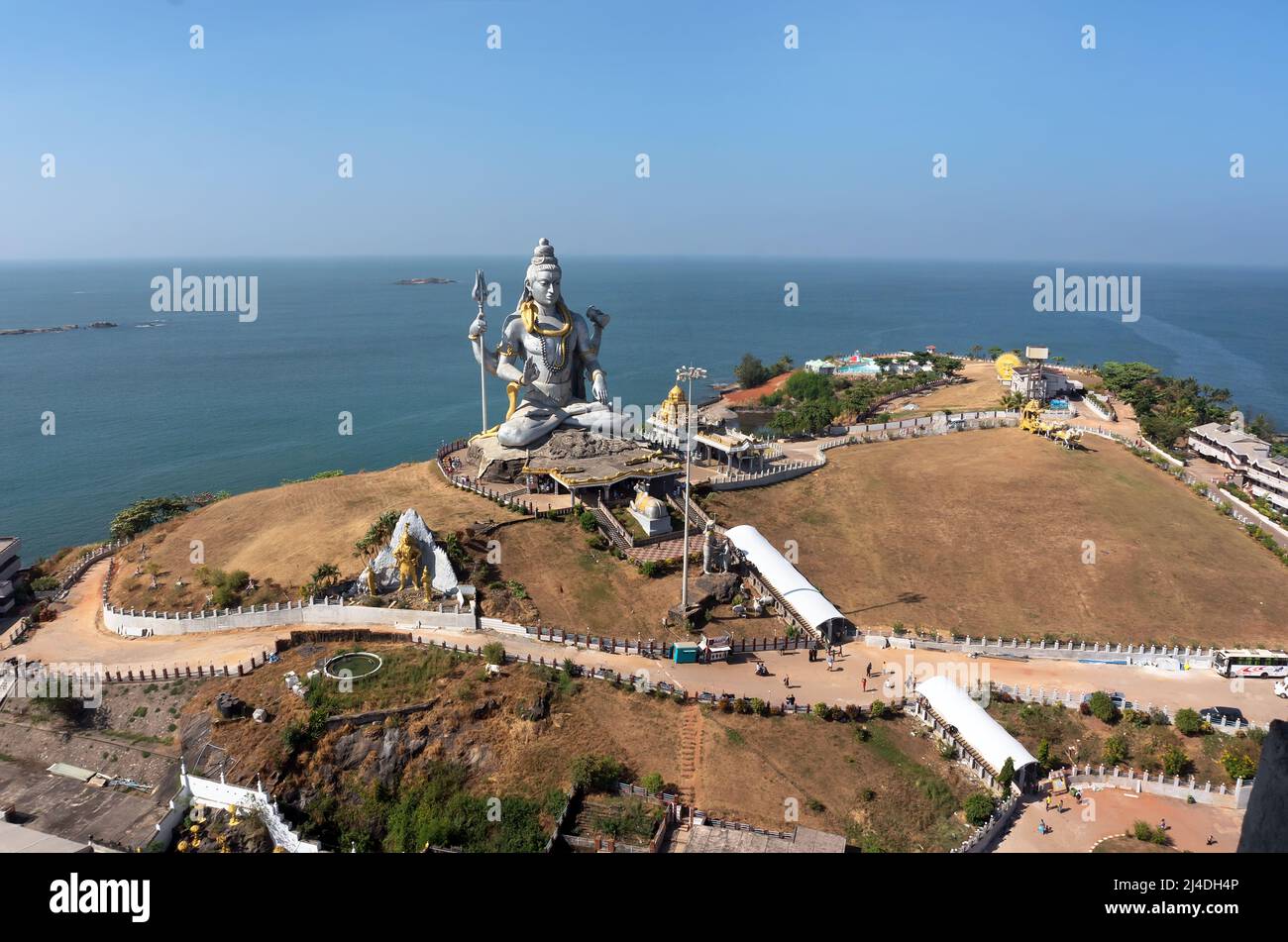MURUDESHWAR, INDIA Statue of Lord Shiva was built at Murudeshwar temple ...