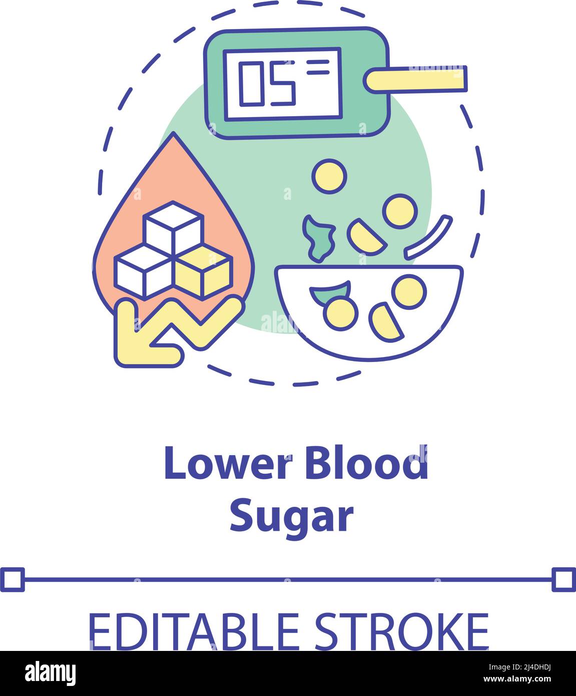 Reduce food intake Stock Vector Images - Alamy