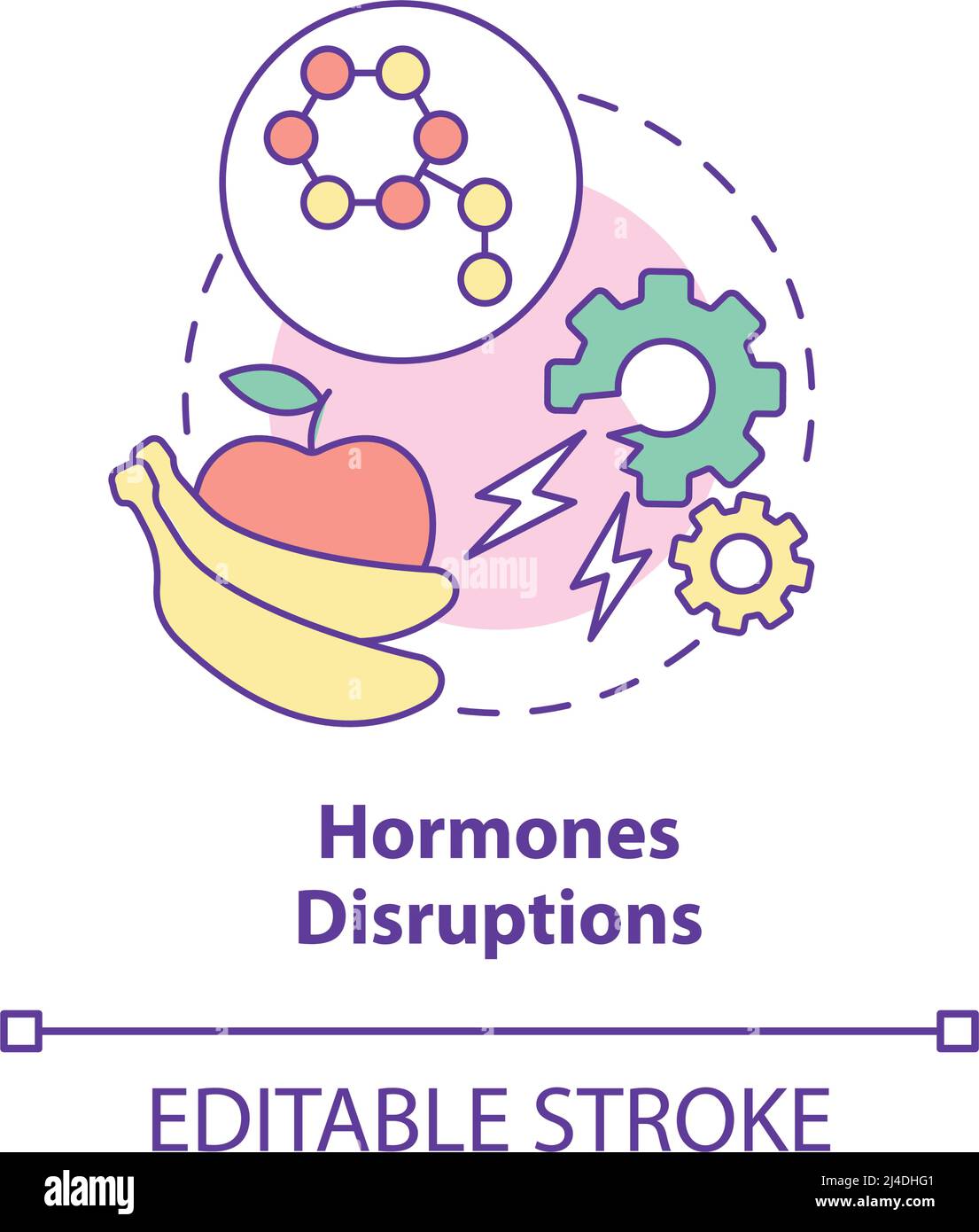 Hormones disruptions concept icon Stock Vector Image & Art - Alamy