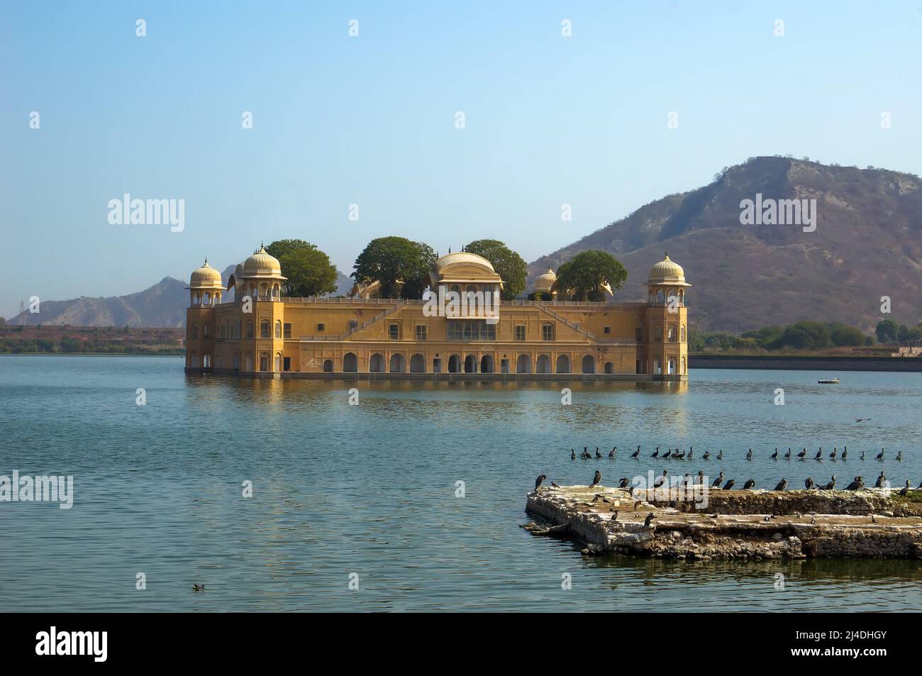 View of Jal Mahal from the Man Sagar Lake. Jal Mahal is the major ...