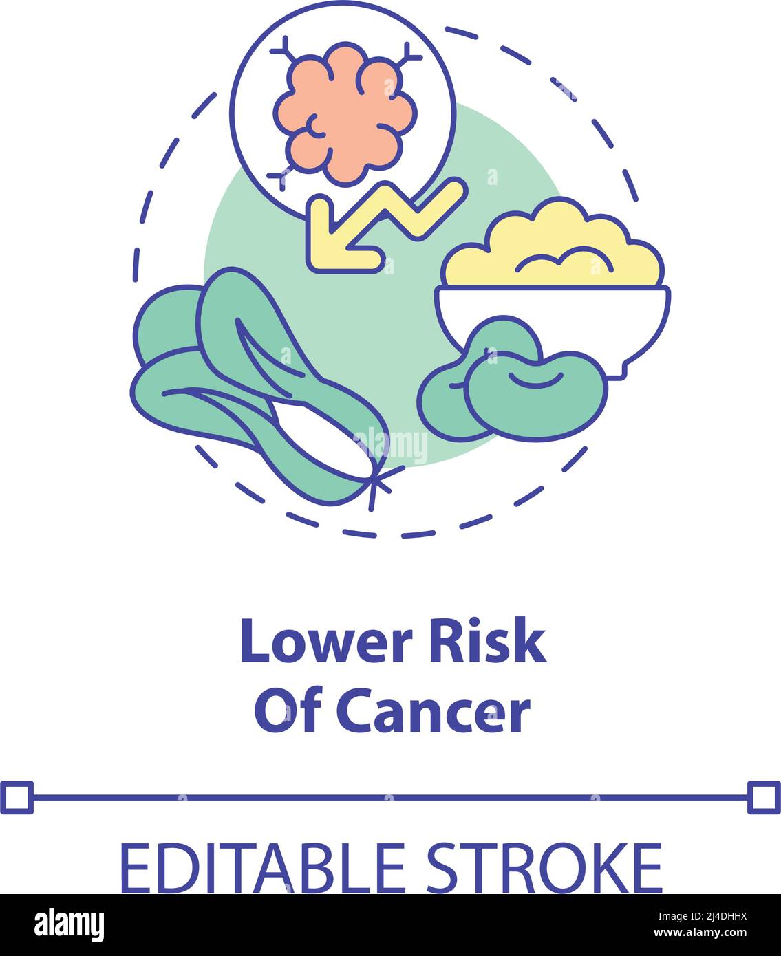 Lower risk of cancer concept icon Stock Vector Image & Art - Alamy