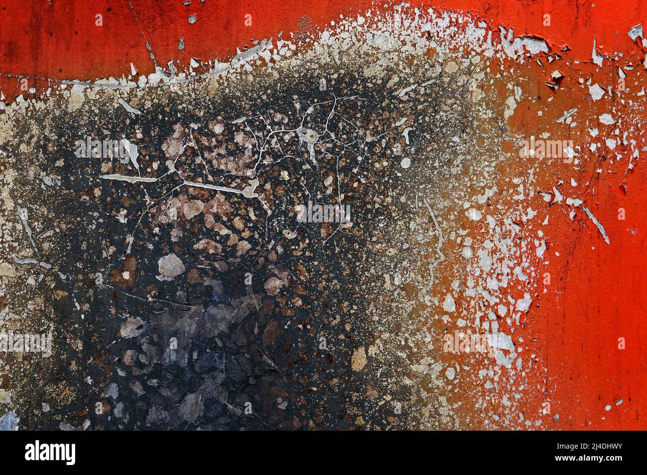 Burnt red metallic surface with peeling paint Stock Photo - Alamy