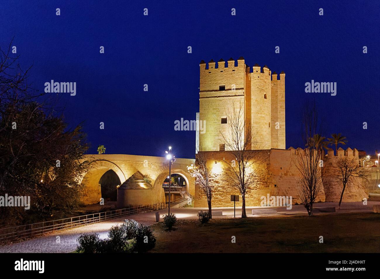 CALAHORRA TOWER Torre de la Calahorra CORDOBA SPAIN NIGHT TIME AND ...