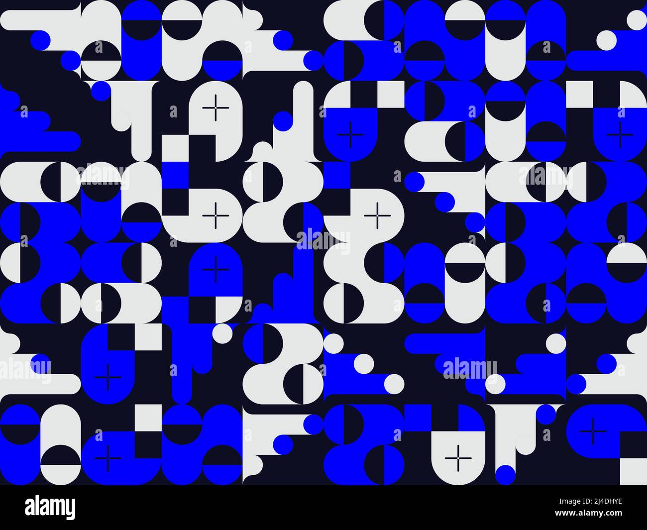 Digital collage graphics pattern made with vector abstract forms and ...