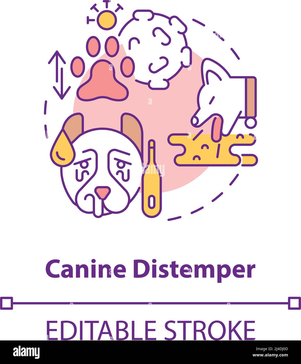 Canine distemper concept icon Stock Vector Image & Art - Alamy