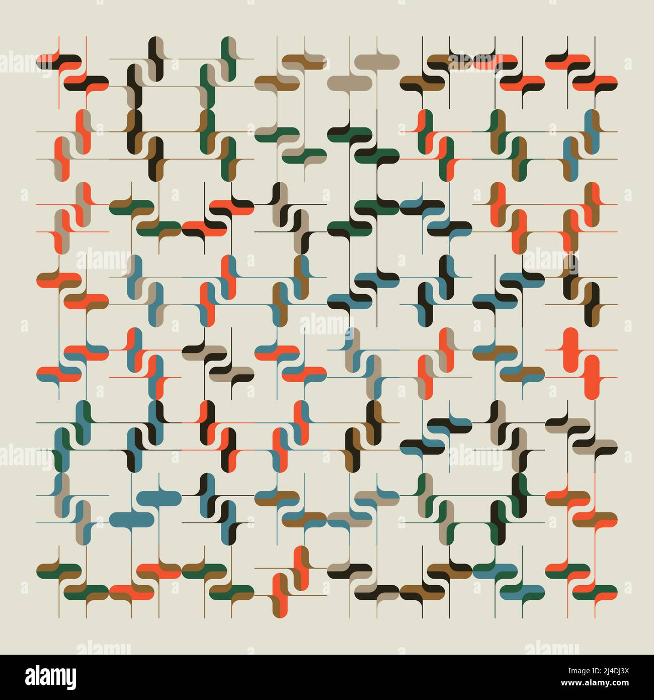 Abstract pattern graphics design inspired by modernism aesthetics arts ...