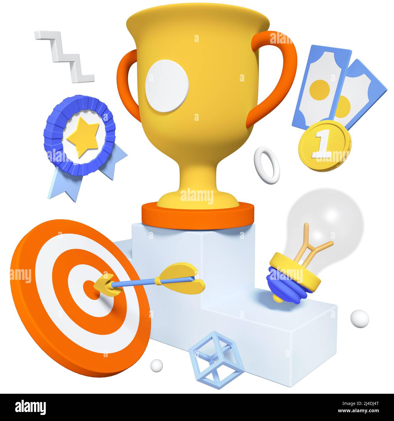 Winning the competition - modern realistic 3d illustration Stock Photo ...