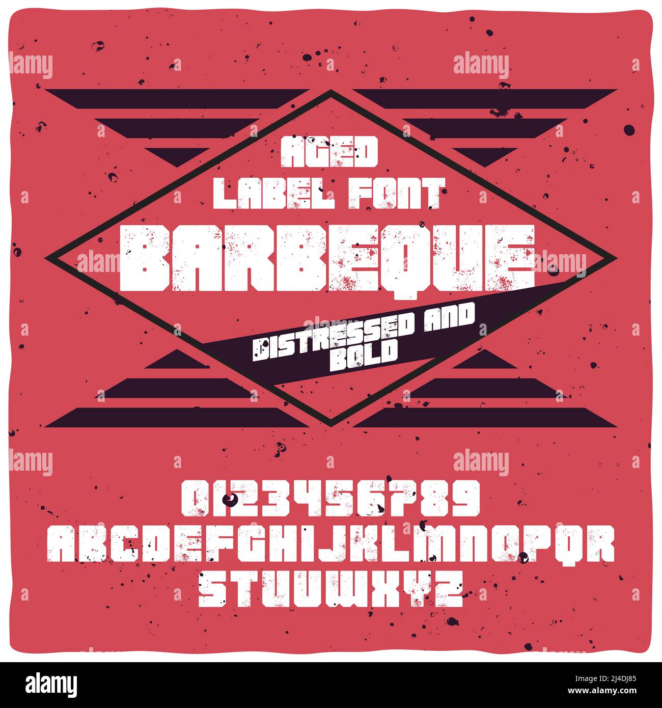 Vintage label typeface named "BBQ". Good handcrafted font for any label ...
