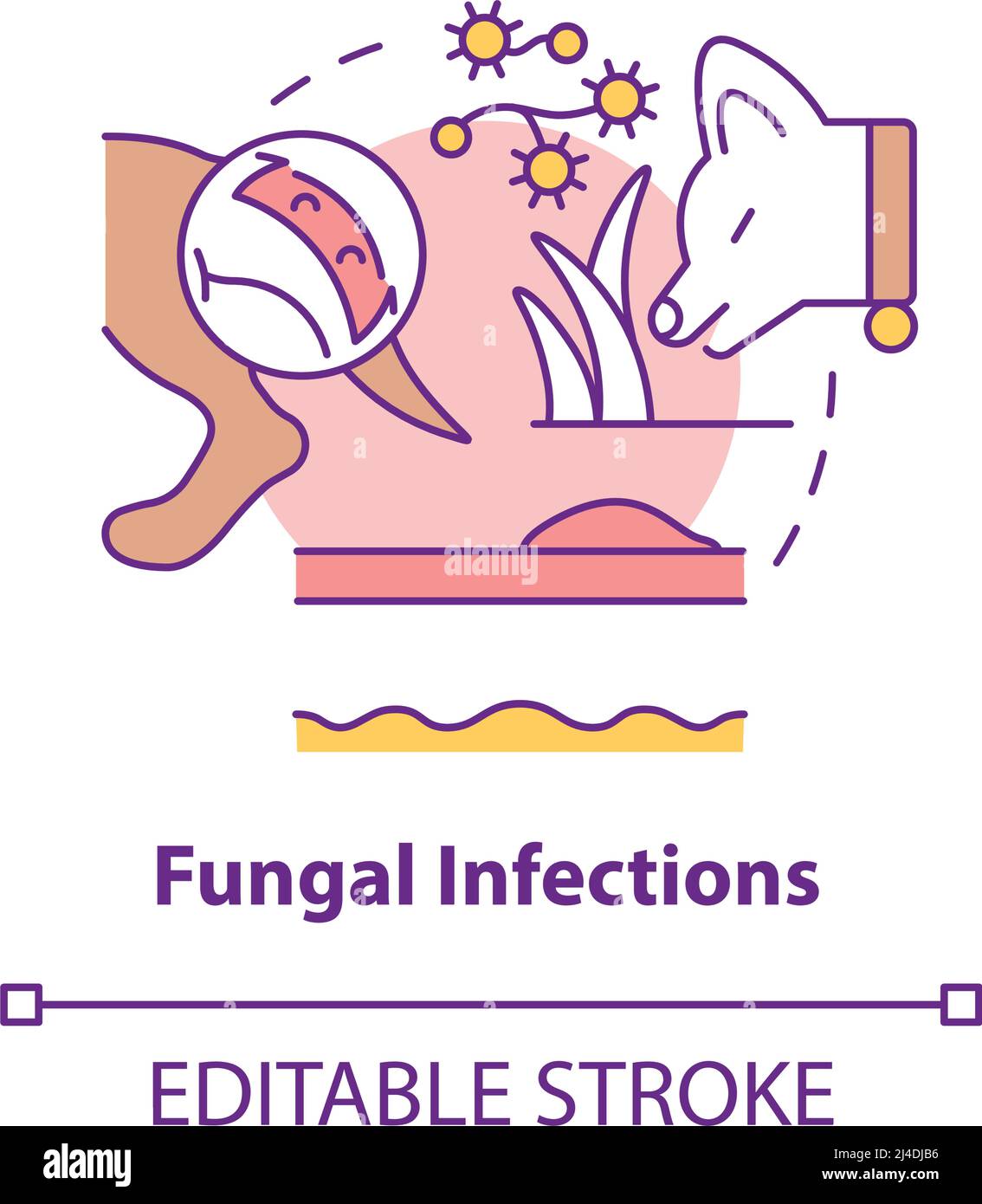 Fungal infections concept icon Stock Vector Image & Art - Alamy