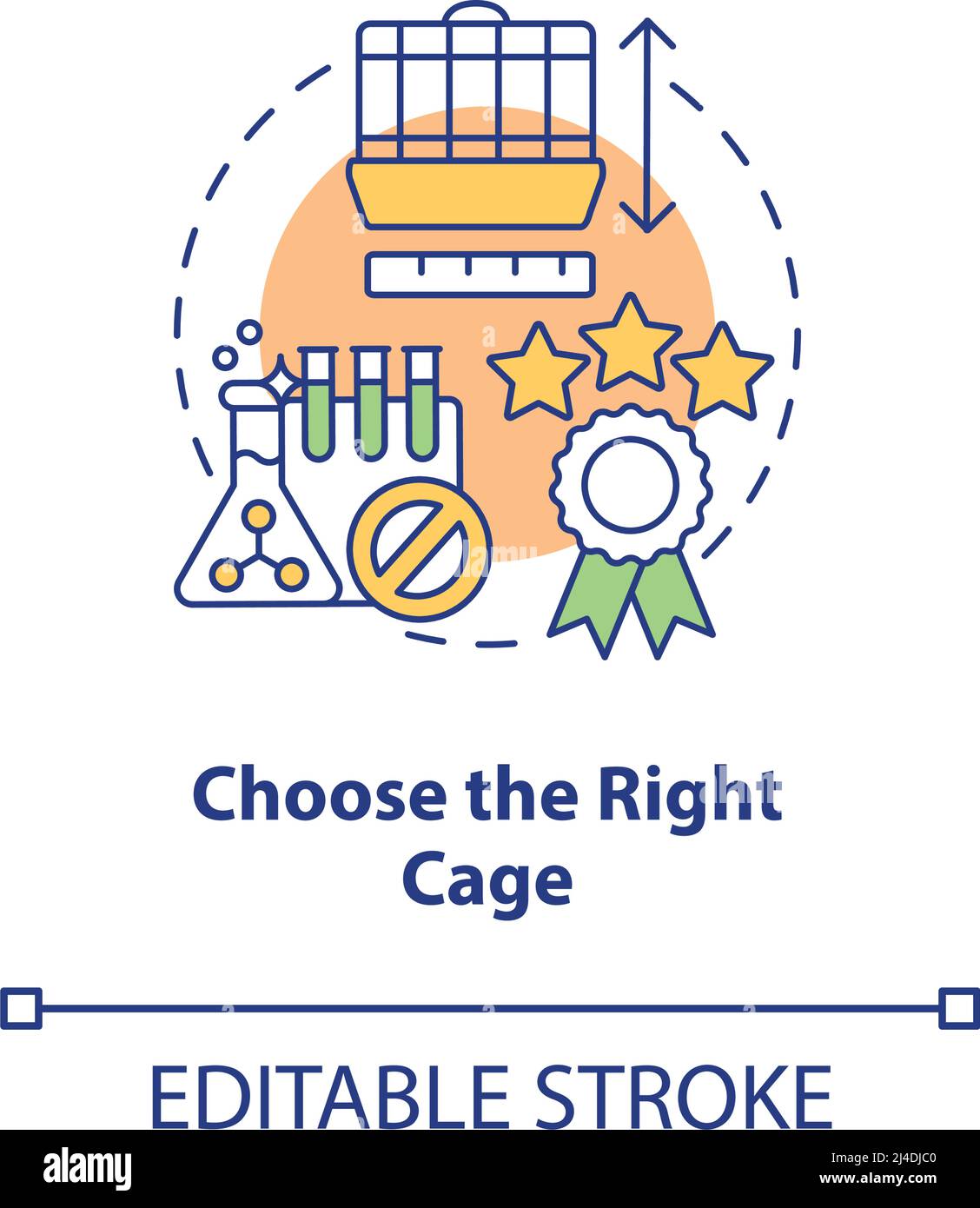 Choose right cage concept icon Stock Vector Image & Art - Alamy