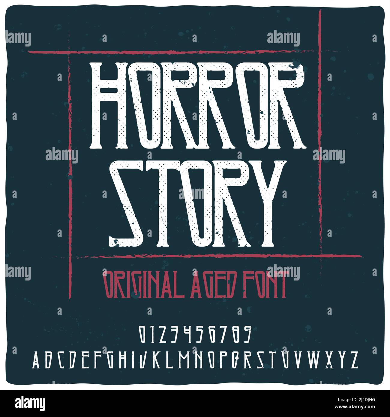 Vintage label typeface named "Horror Story". Good handcrafted font for ...