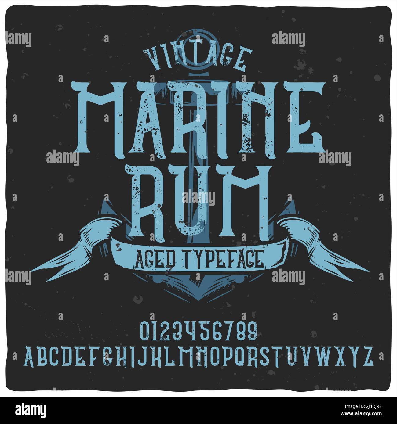 Rum font Stock Vector Images - Alamy