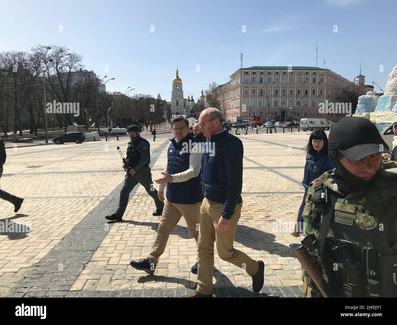 KYIV - Ukraine: 14 April 2022: Ireland's Minister for Foreign Affairs ...