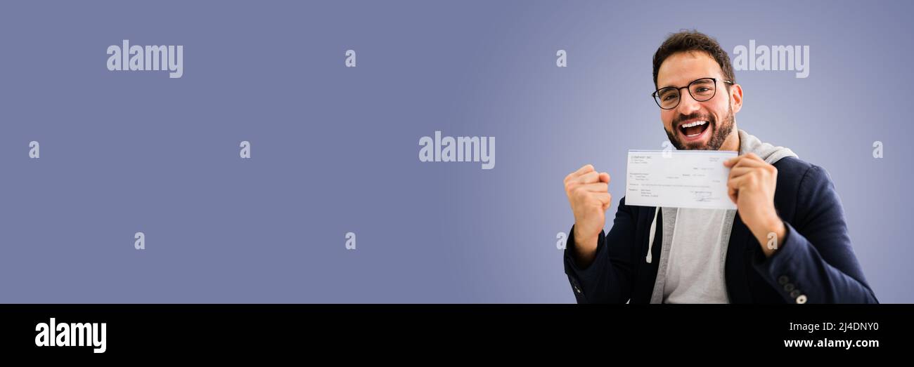 Holding paycheck in office hi-res stock photography and images - Alamy