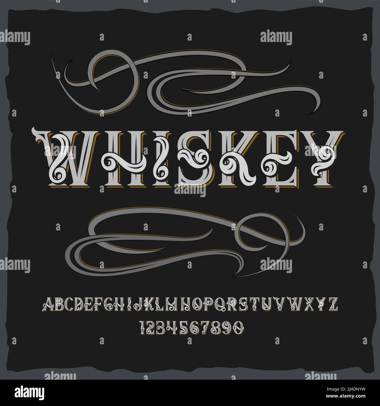 Vintage label typeface named "Whiskey". Good handcrafted font for any ...