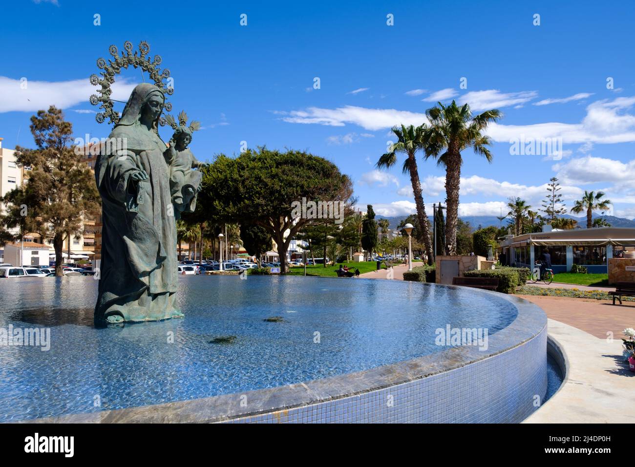 A walk along the beach promenade in Torre del Mar, Andalucía, Costa del ...