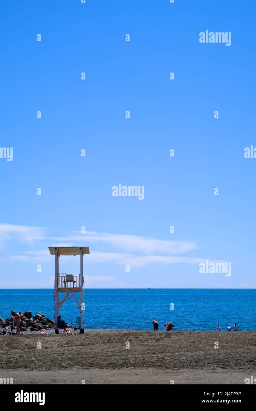 A walk along the beach promenade in Torre del Mar, Andalucía, Costa del ...