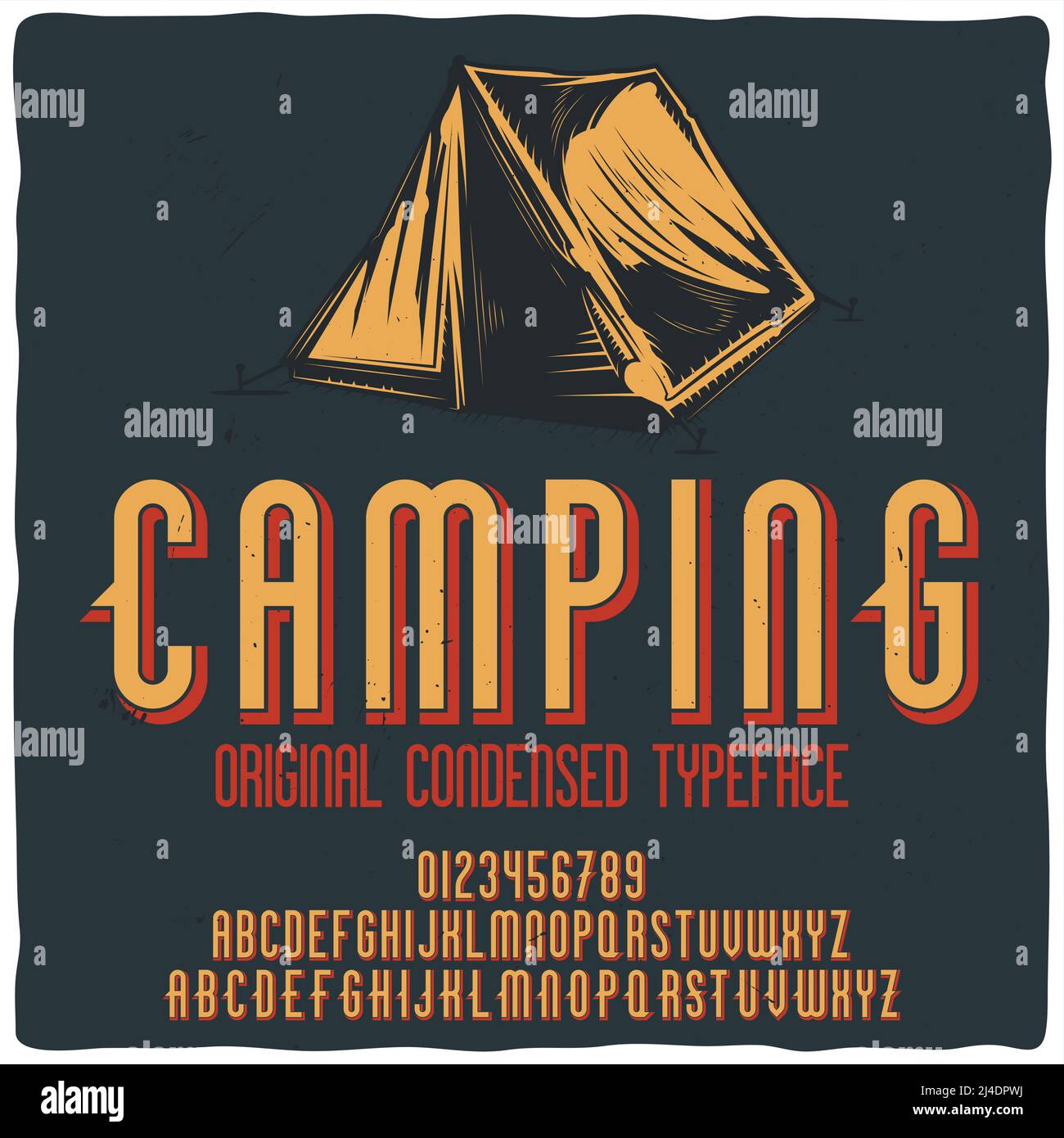 Vintage label typeface named "Camping". Good handcrafted font for any ...