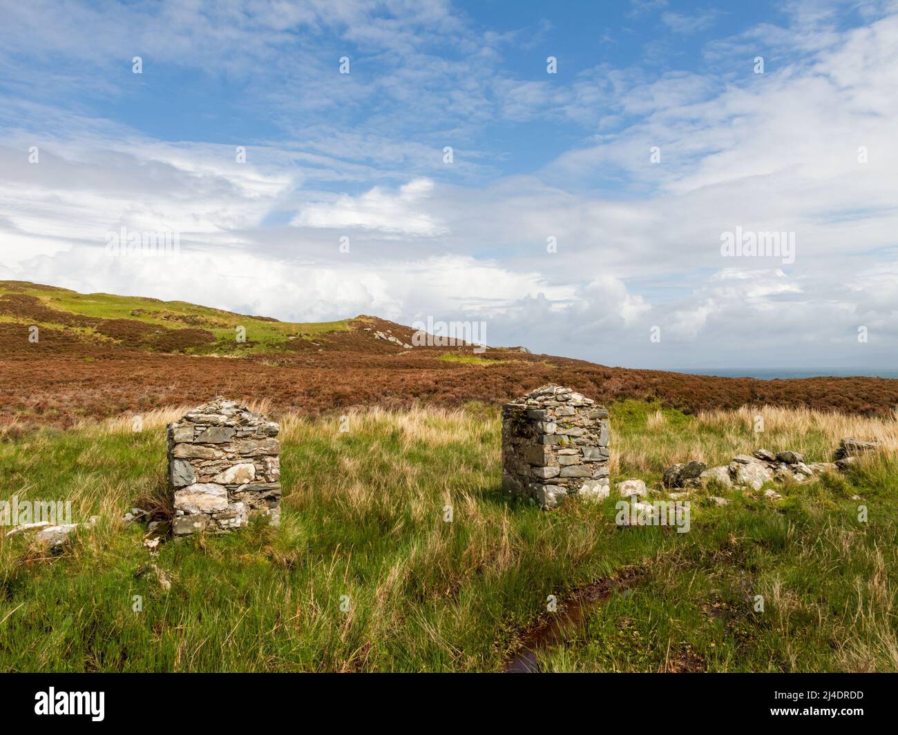 The Ruins of Riasg Buidhe and abandoned fishing village on the Inner ...