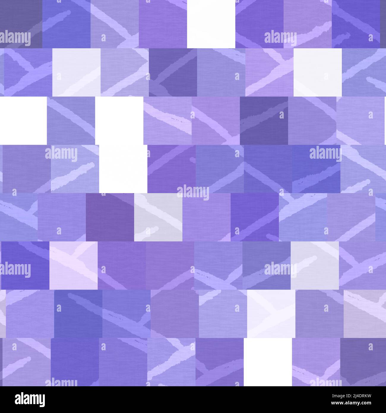 Random patchwork purple mosaic pixel grid seamless pattern. Modern ...