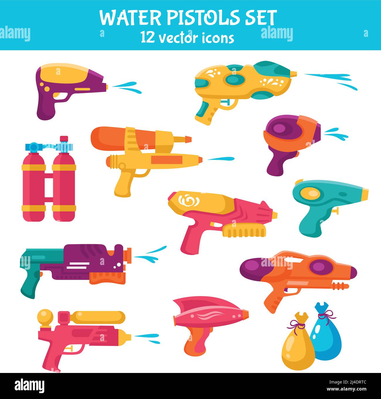 Water Pistols Stock Vector Images - Alamy