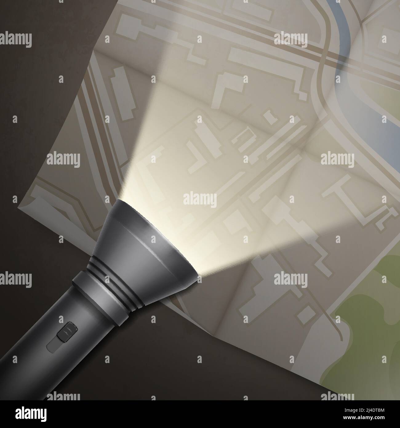 Hand flashlight table Stock Vector Images - Alamy