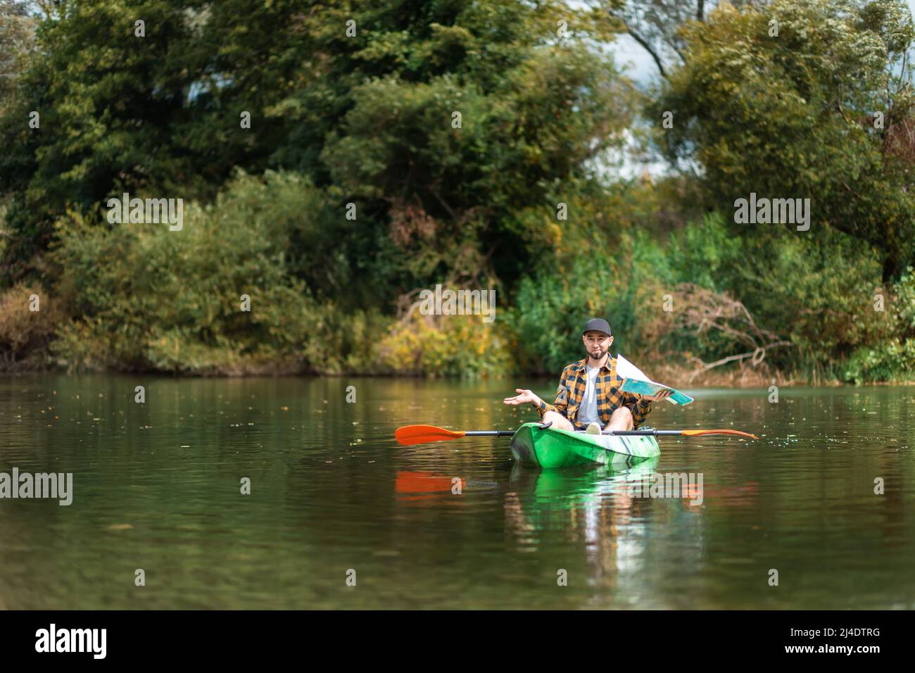 Kayaker and map hi-res stock photography and images - Alamy