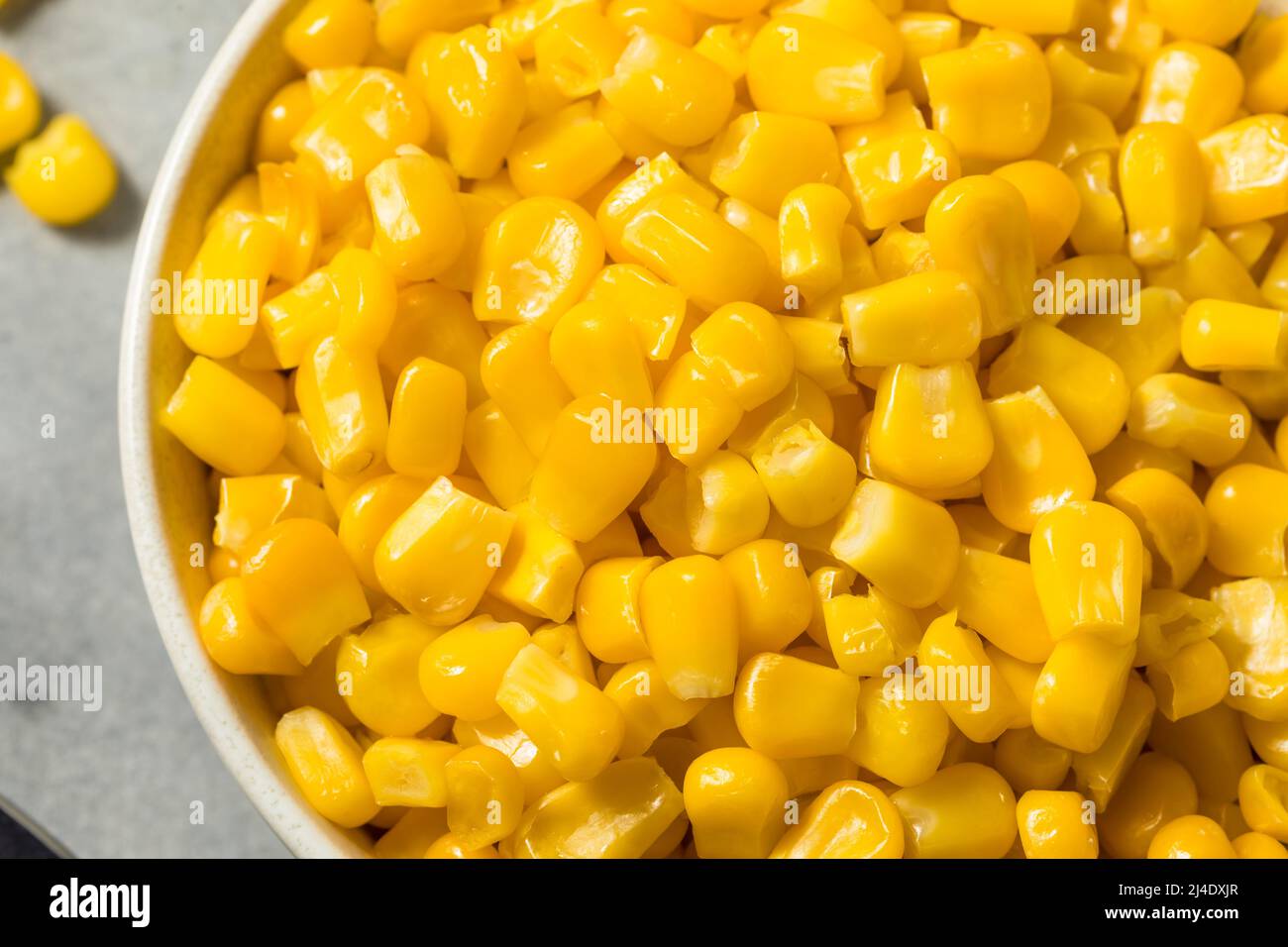 Homemade Steamed Sweet Corn in a Bowl Stock Photo - Alamy