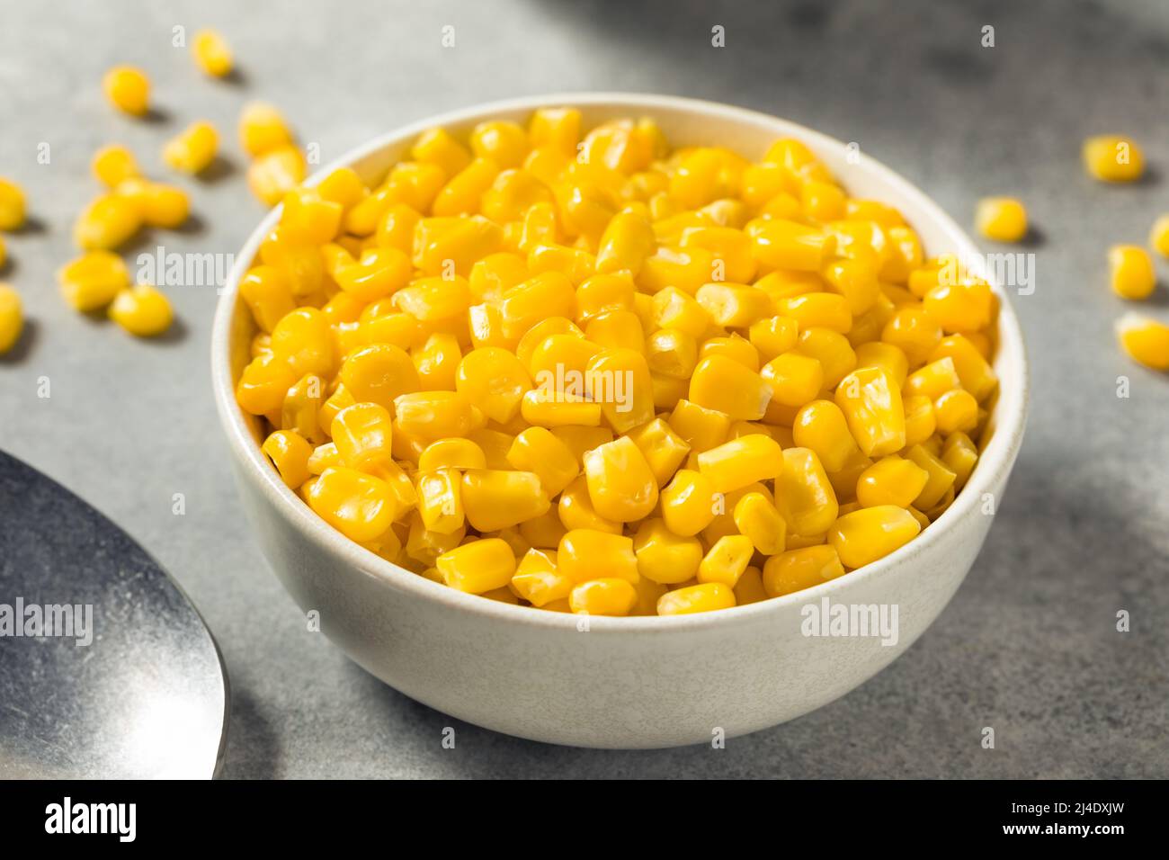 Homemade Steamed Sweet Corn in a Bowl Stock Photo - Alamy