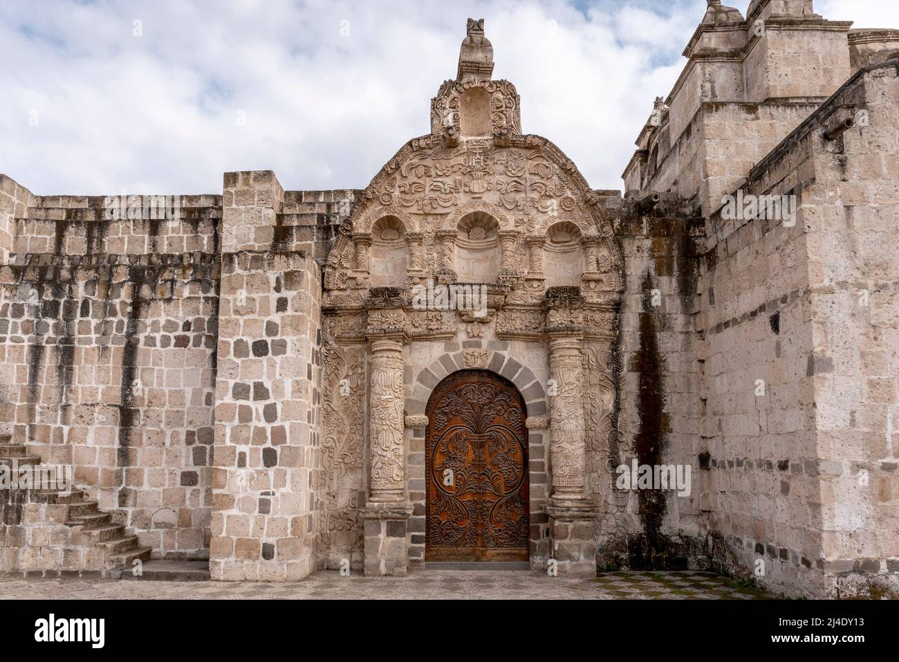 A Small Church In The Village Of Chiguata Near Arequipa, Arequipa ...