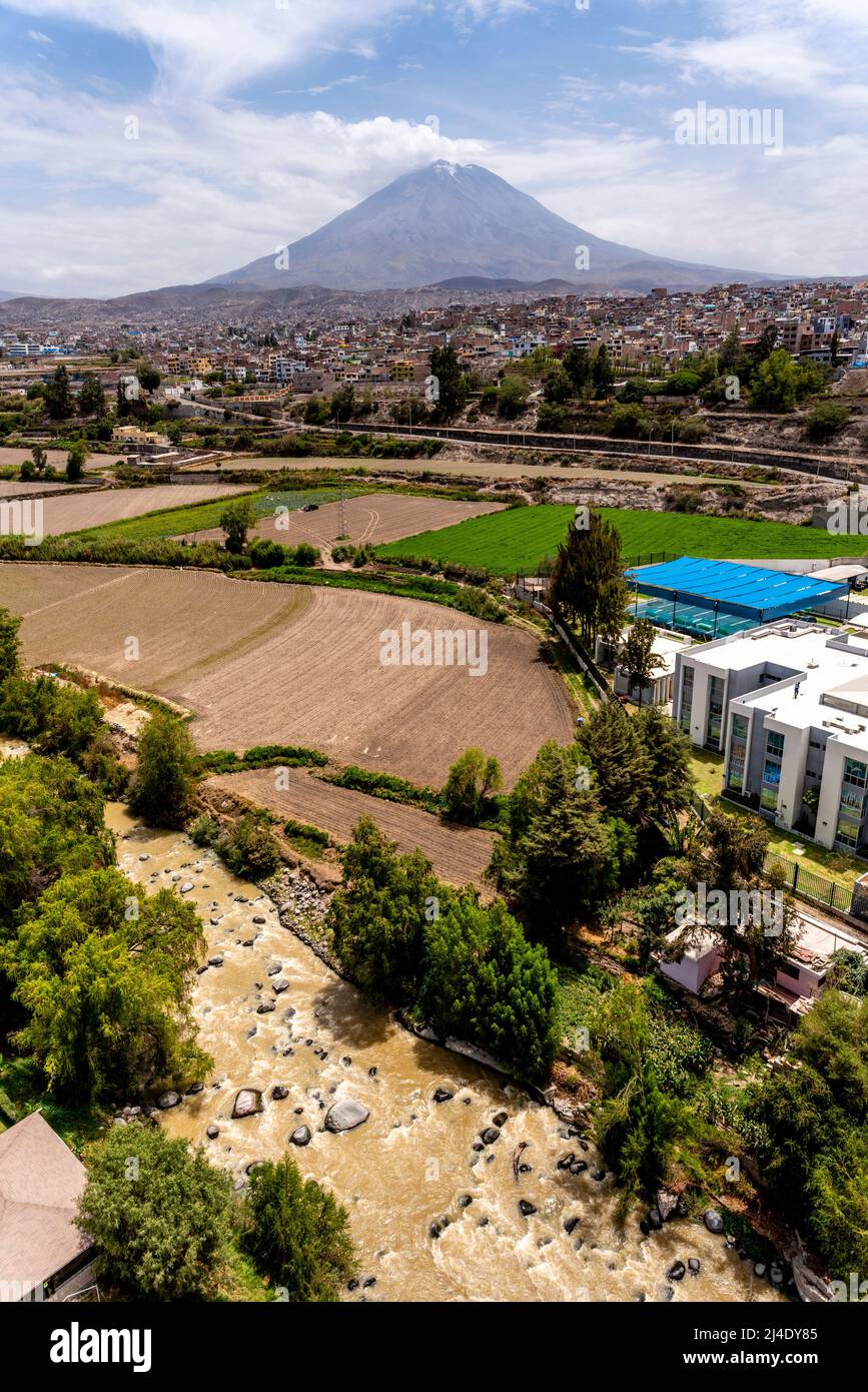 El Misti Volcano and Arequipa City, Arequipa, Arequipa Region, Peru ...