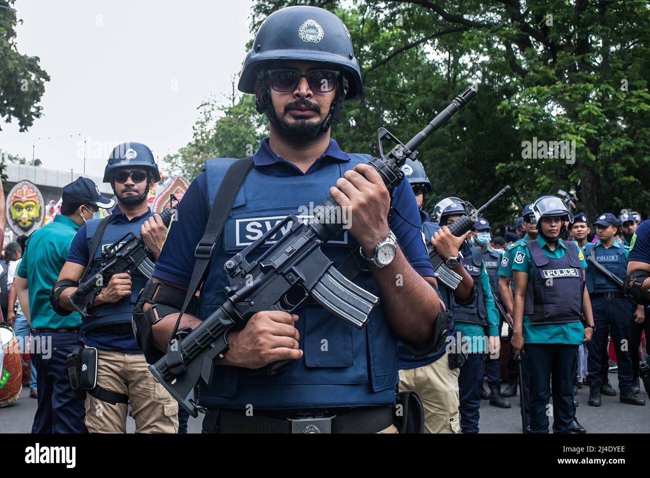 Dhaka, Bangladesh. 14th Apr, 2022. Members of the Special Security ...