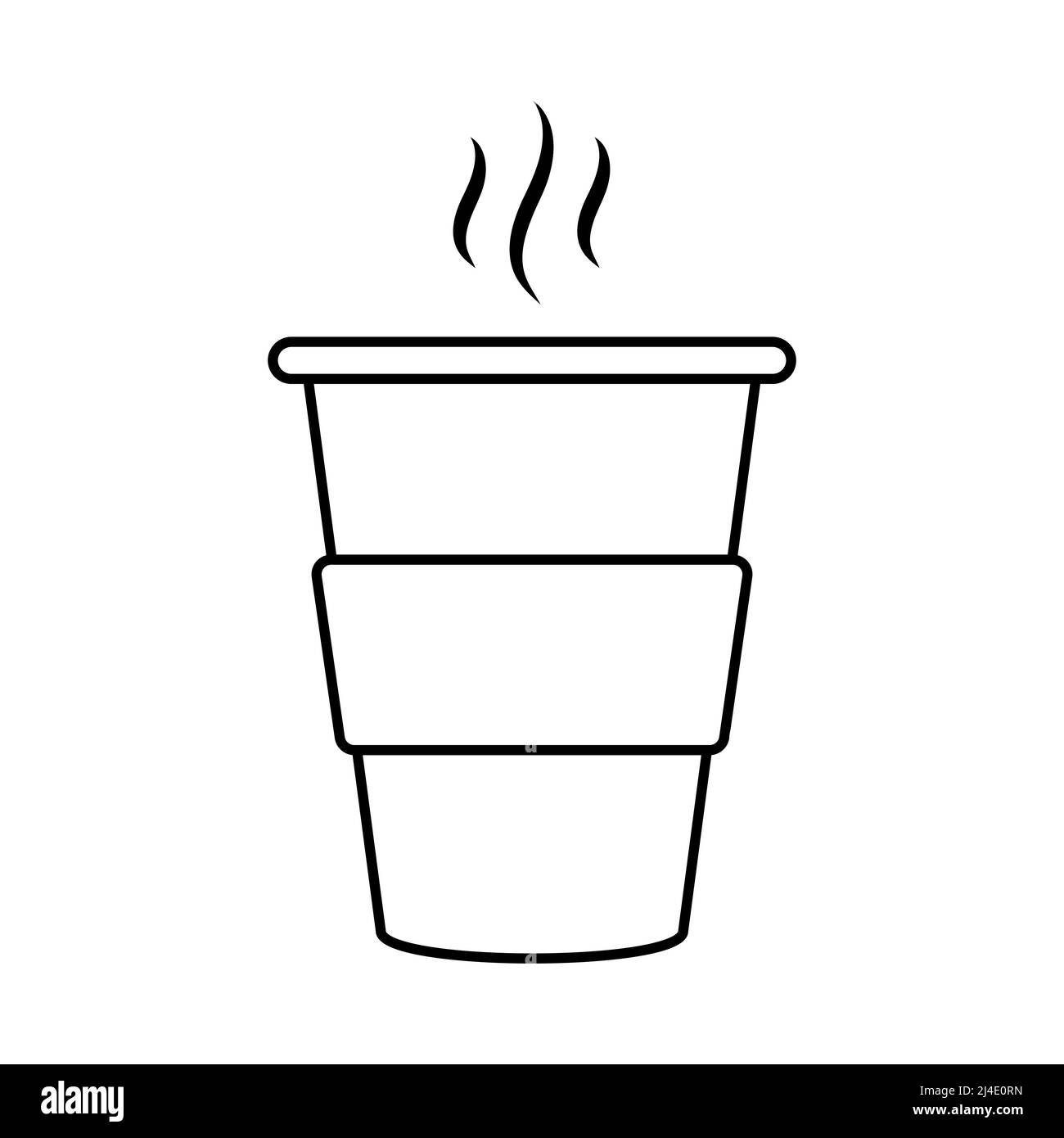 Hot drink paper cup with steam icon Stock Vector Image & Art - Alamy