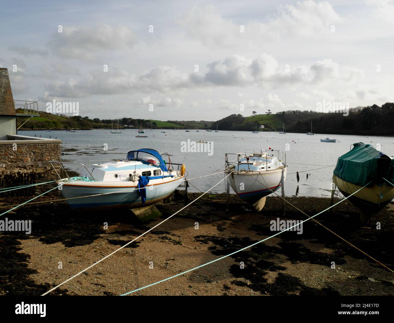 The Percuil River seen from Polvarth, St Mawes, Cornwall Stock Photo ...