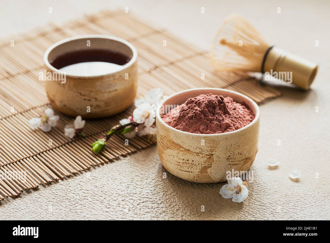 Organic Color powder tea Matcha Stock Photo - Alamy
