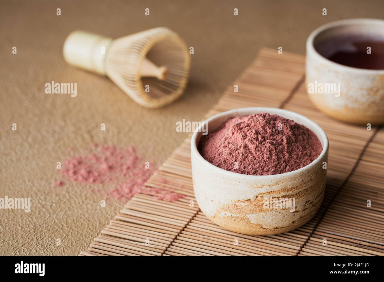 Organic Color powder tea Matcha Stock Photo - Alamy